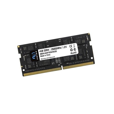 Памет за лаптоп Nelbo Ram памет 4 Gb Sodimm Ddr4 2666 Mhz Черен