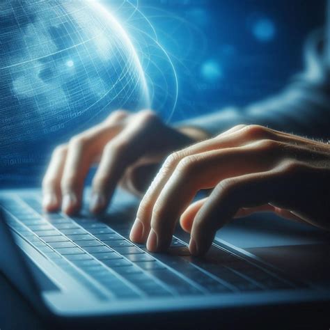 Close Up Of Human Hands Typing On Computer Keyboard Internet And