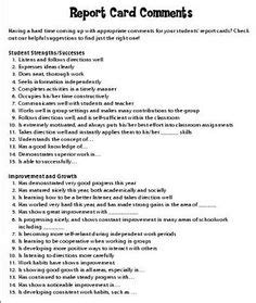 Drama Report Card Comments Ideas Report Card Comments Report Card Teaching