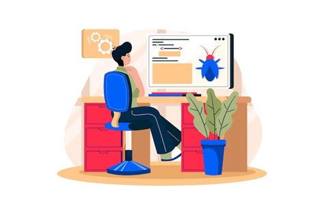 premium vector software testing illustration concept on white background