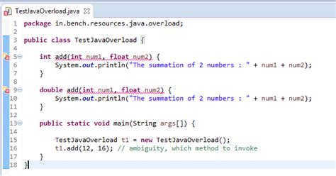 Java Method Overloading With Example Benchresourcesnet