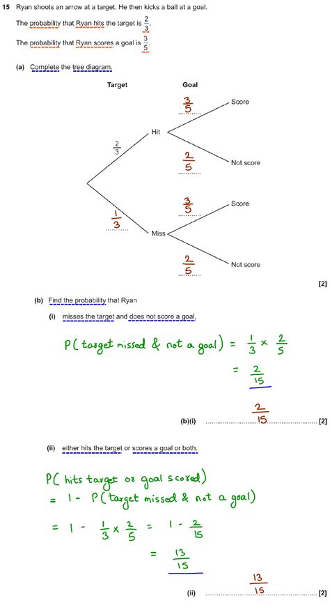 GCSE Tree Diagrams Questions And Answers
