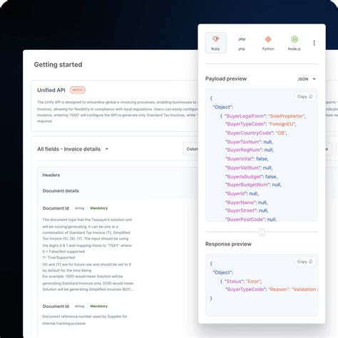 Developer Tools And Api Documentation Complyance E Invoicing Platform