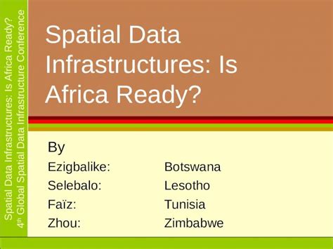 ppt spatial data infrastructures is africa ready 4 th global