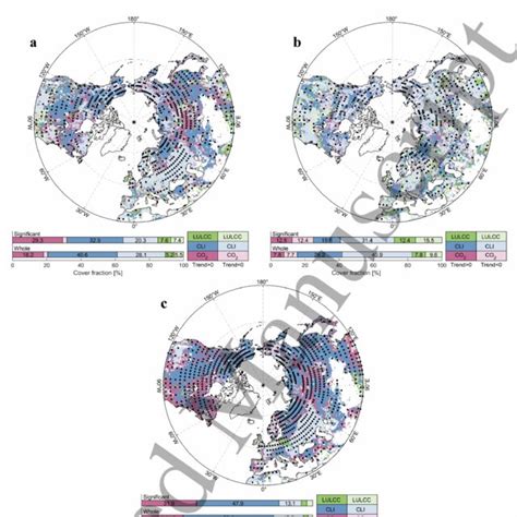 Trend In Vegetation Seasonality Index Anomalies A C Spatial Pattern