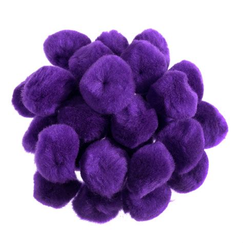 Pom Poms Solid Colour Purple 25cm 100 Pack Decorative Festive Craf