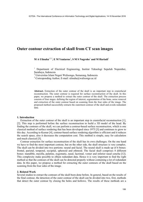 Pdf Outer Contour Extraction Of Skull From Ct Scan Images