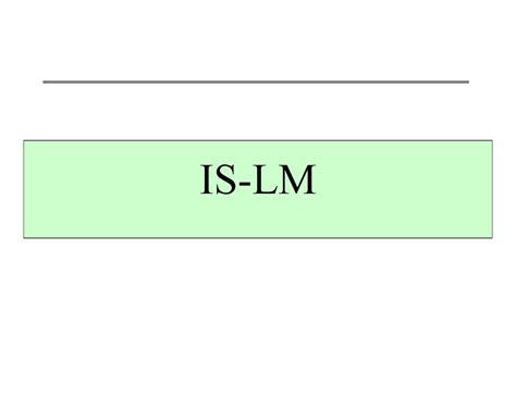 Is And Lm Curve Isis Lmlm Isis Lmlm Roadmap 1 Market I Goods