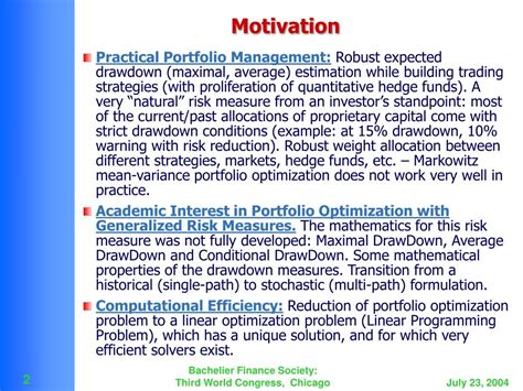 Ppt Drawdown Measure In Portfolio Optimization Powerpoint