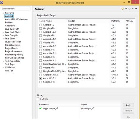Android Eclipse Error Didnt Find Class Androidsupportv7appcompat