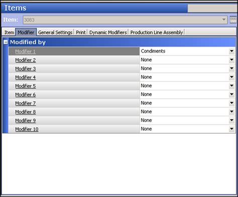 aloha pos configuring a group of included modifiers ncr docs
