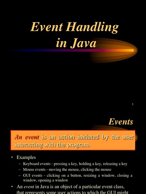 Event Handling In Java Pdf Class Computer Programming Method