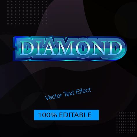 Premium Vector | Vector text effect editable diamond