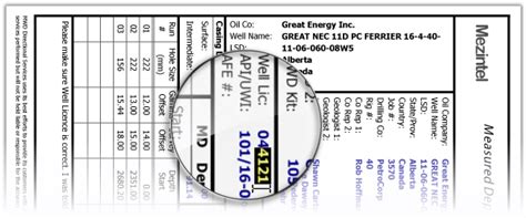 Improved Header On Pdf Well Logs Mezintel Gamma