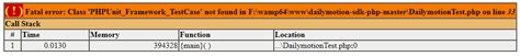 Dailymotion Api Fatal Error Class Phpunitframeworktestcase Not