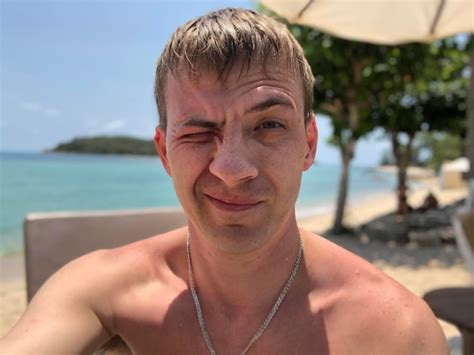 Premium Photo Portrait Of Shirtless Man Smiling