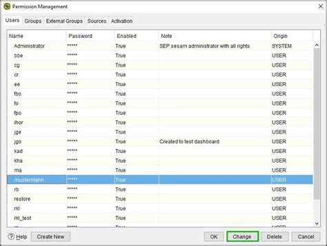 5 0 0 configuring database based authentication sepsesam