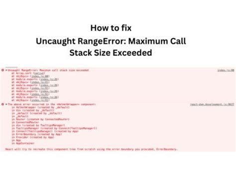 Uncaught RangeError Maximum Call Stack Size Exceeded