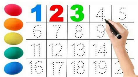 123 l 1234 numbers name l write and read number 124 youtube