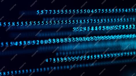 Premium Photo Blue Matrix Background Technology Stream Binary Code Falling Numbers On Screen