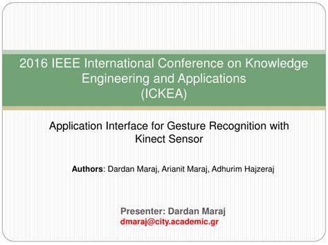 pdf application interface for gesture recognition with kinect sensor