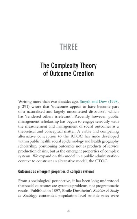 Pdf The Complexity Theory Of Outcome Creation