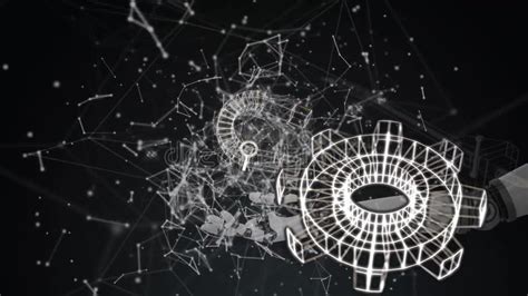 Animation Of Scientific Data Processing Over Robot S Arm Stock Video Video Of Chemistry