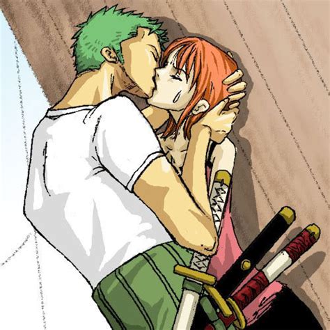 Anime Pictures Roronoa Zoro Kissing Nami