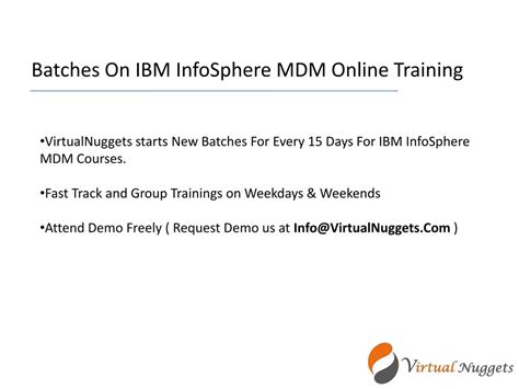 Ppt Ibm Infosphere Master Data Management Mdm Online Training At