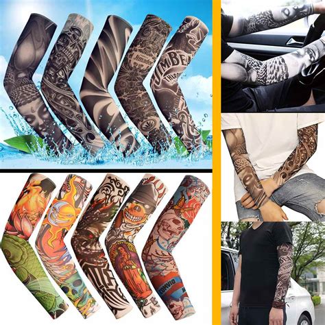 5pcs Tattoo Sleeves Tattoo Cooling Uv Sun Protecti Vicedeal