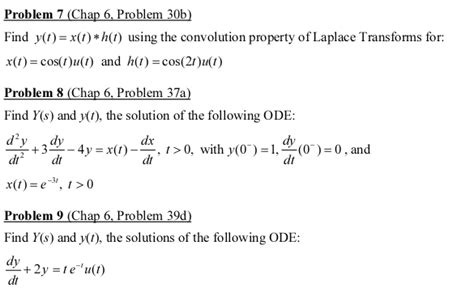 Solved Problem 7 Chan 6 Problem 30b Find V T X T Chegg Com