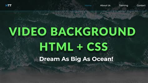 Video Background Tutorial HTML CSS Hindi YouTube