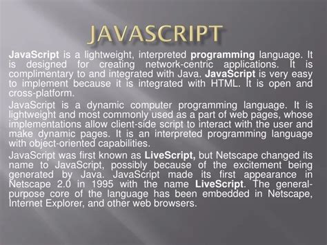 Ppt Javascript Powerpoint Presentation Free Download Id12913254