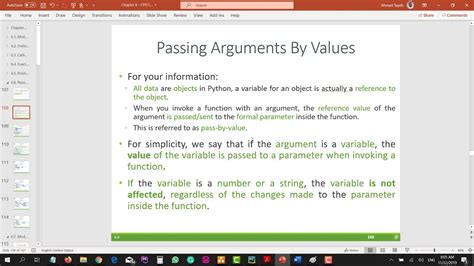 cpit110 chapter 6 79 6 6 passing arguments by reference values
