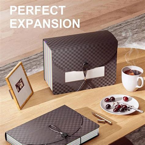 Pocket Portable Document Organizer File Box A Size File Organizer With Expandable Accordion