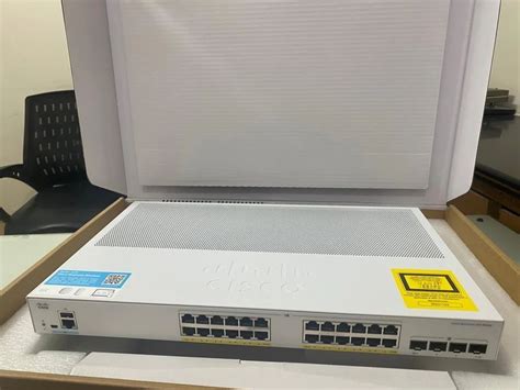 Internet Used Cisco 24 Port Poe Gigabit Managed Switch White Model Name Number Cbs350 24p 4g