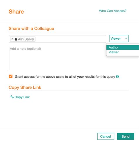 sharing queries in compose — alation user guide