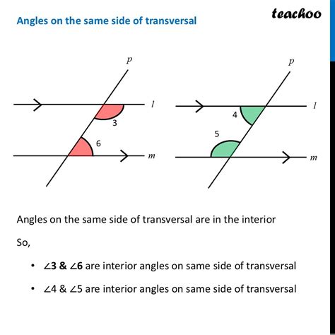 Angles Formed When Transversal Intersects Two Lines Full Detail