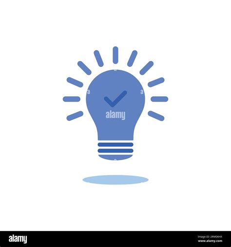 Blue Light Bulb With Rays Like Comprehension Icon Concept Of Visionary
