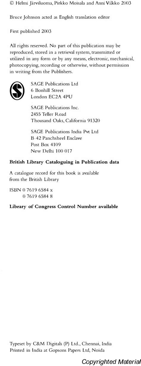 Sage Research Methods Gender And Qualitative Methods