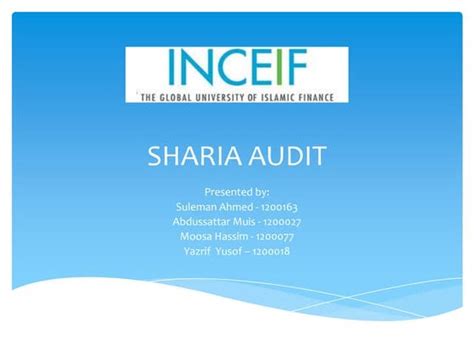 What Is Shariah Audit Ppt