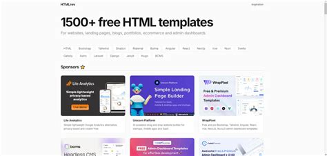 全网最全！1500 免费、美观的前端网页模板，建站神器（包括html、vue、angular、react等）！ 追逐时光者 博客园