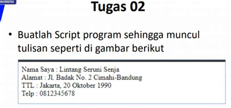 Tugas Web Programming 3 Dan 4 Bsi
