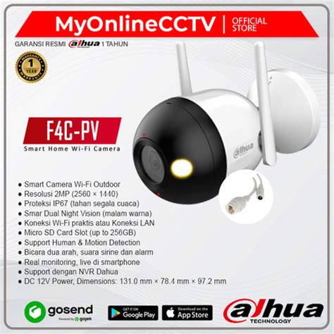 Promo Dahua Rico F4c Pv 4mp Wifi Came Smart Dual Light Cctv Two Way Outdoor Bundle 128gb Cicil