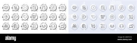 Scroll Down Update Time And Repairman Line Icons For Web App