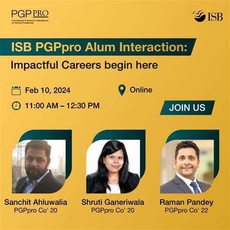 Pgppro Isb Career Transformation Alumconnect Alumni Session Workingprofessionals