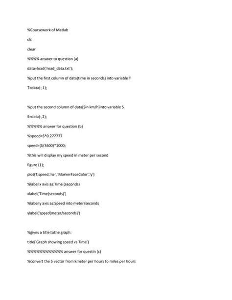 Matlab Instructions Docx