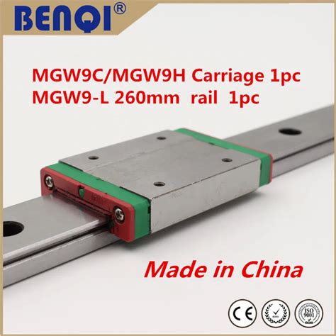 Free Shipping 9mm Linear Guideway MGW9H Mgw9c With MGWR9 L 260mm Rail Linear Fast Delivery For