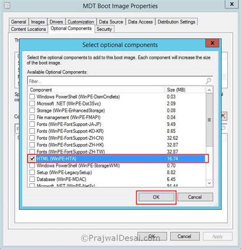 how to add hta support for sccm mdt boot image