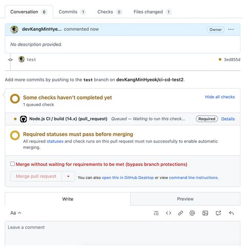 github devkangminhyeok nodejs ci cd template